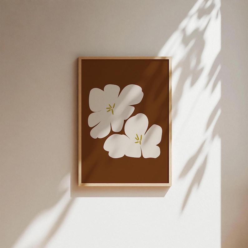 Sampaguita Flower Vase Line Art, Modern Abstract Filipino Wall Art ...