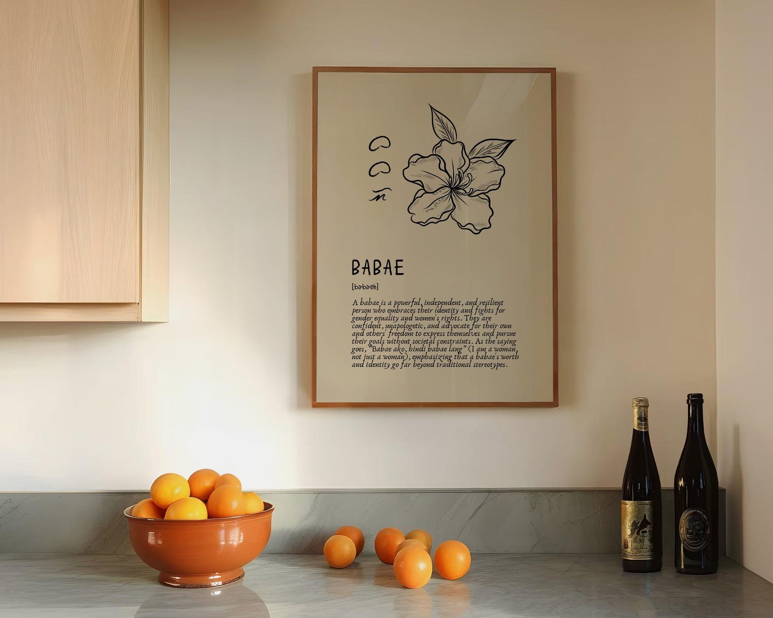 Babae Quote Wall Art, Filipino Baybayin Art Print, Philippines Art ...