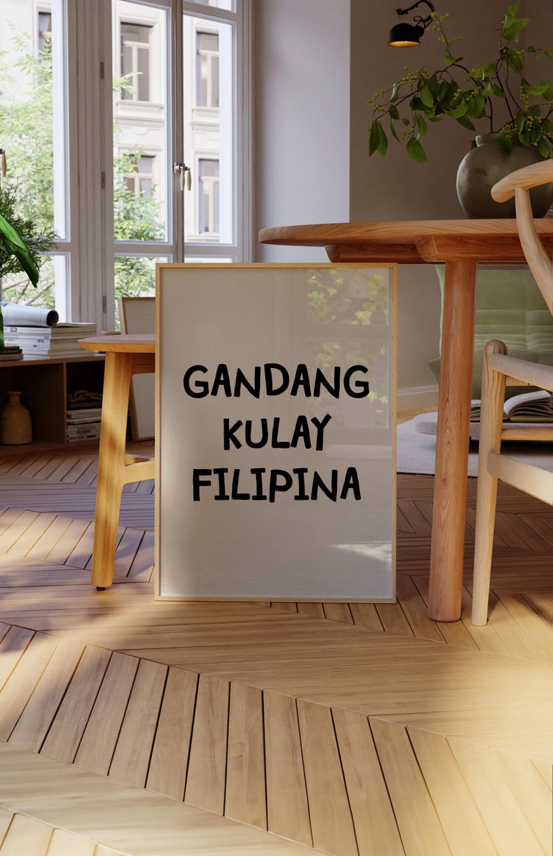 Filipino Quote Print Minimalist Pinoy Poster Aesthetic Living Room Art ...