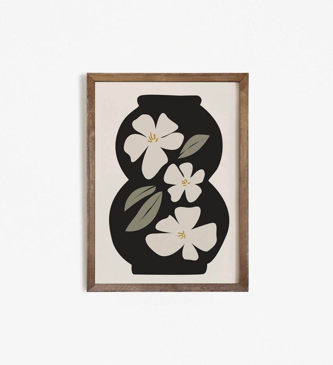 Sampaguita Flower Vase Line Art, Modern Abstract Filipino Wall Art ...