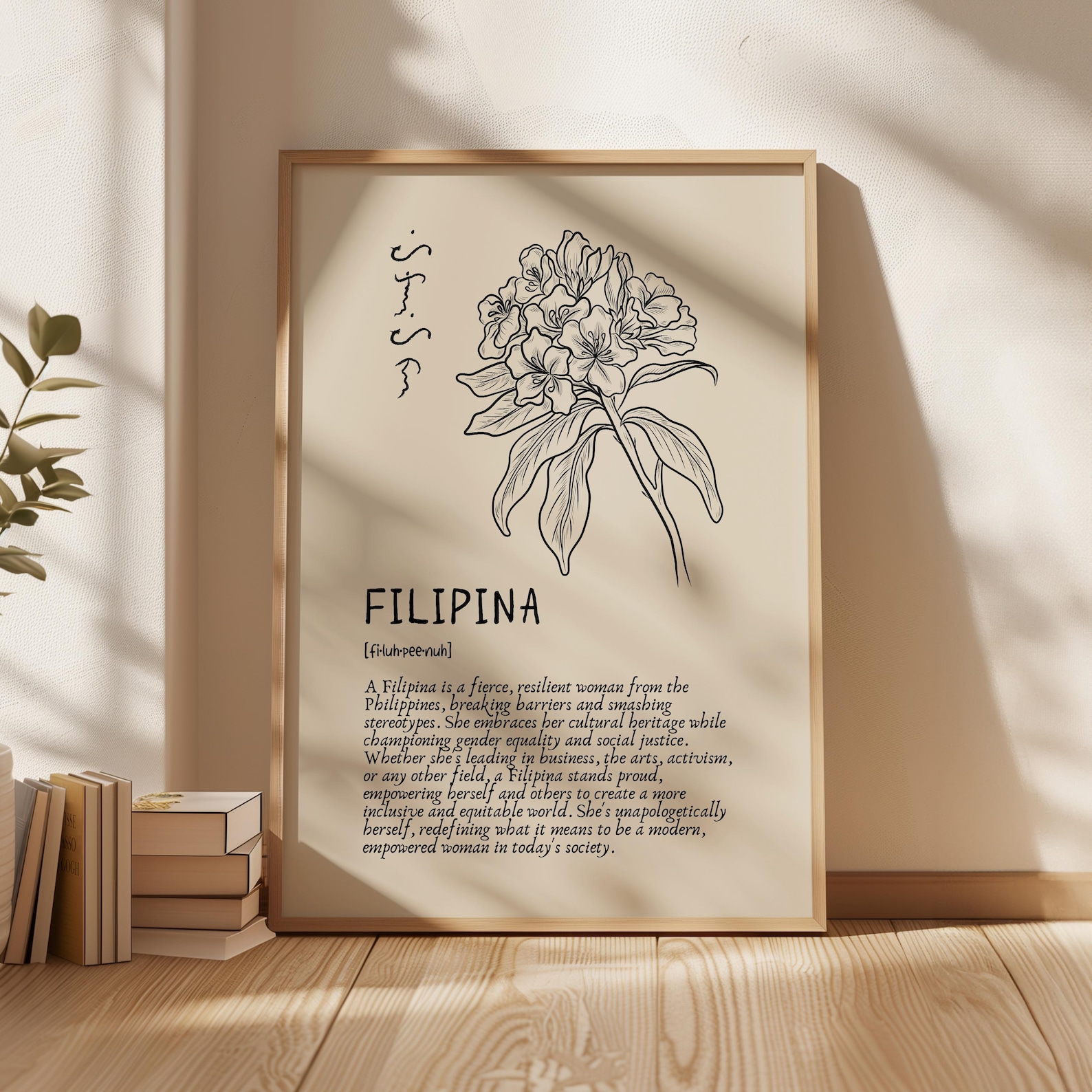 Sampaguita Line Art Print, Minimalist Filipino Flower Poster ...