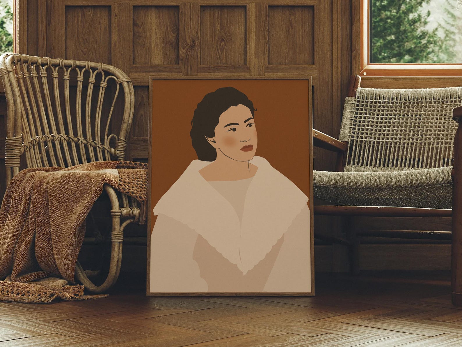 Modern Filipino Woman Portrait Print, Vintage Philippines Poster ...