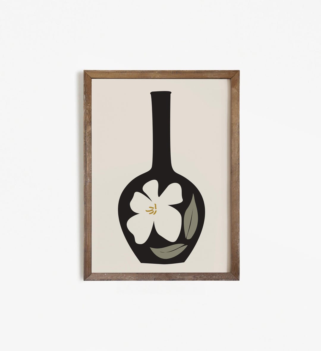 Sampaguita Flower Vase Line Art, Modern Abstract Filipino Wall Art ...