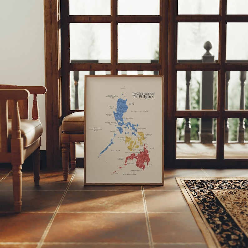 Philippines Map Baybayin Printable Poster, Philippines Art Print ...