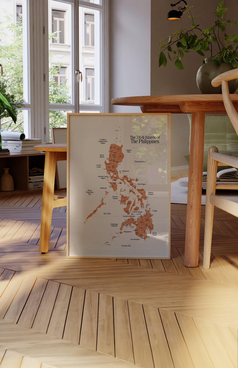 Philippines Map Printable Poster, Filipino Wall Art, Philippines Art ...