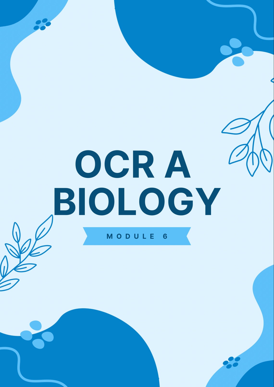 OCR A Biology Module 6 Revision Resources - Etsy