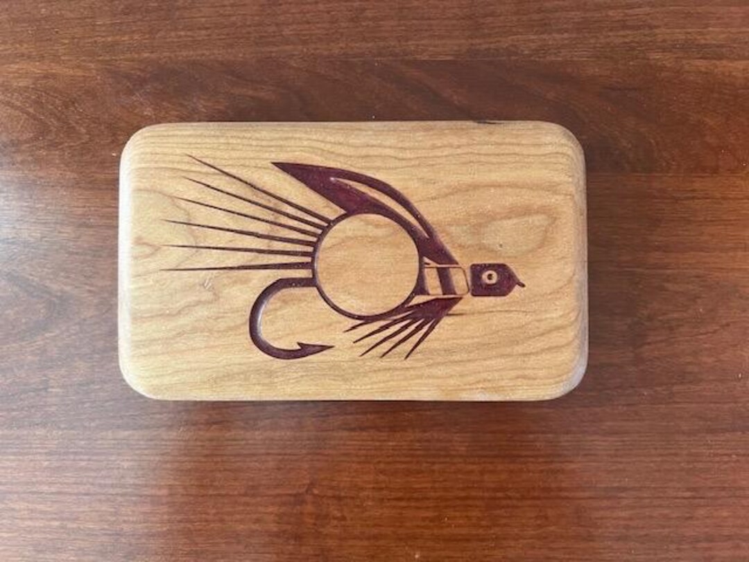 Personalized Large Wooden Fly Box. Made From Solid Cherry, Maple or ...