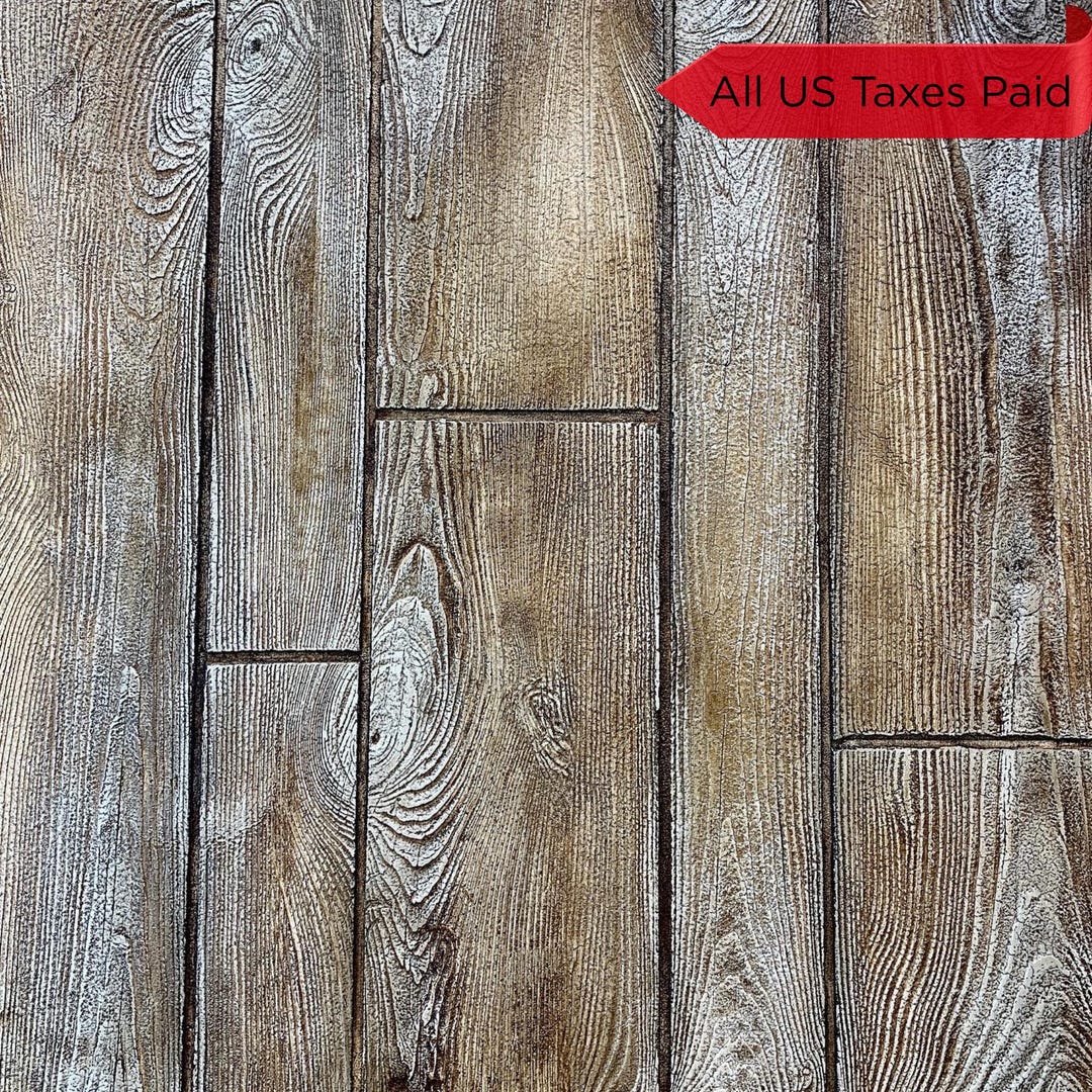 Wood Texture Floor and Wall Stamp: Ruber Stamp for Concrete and Plaster ...