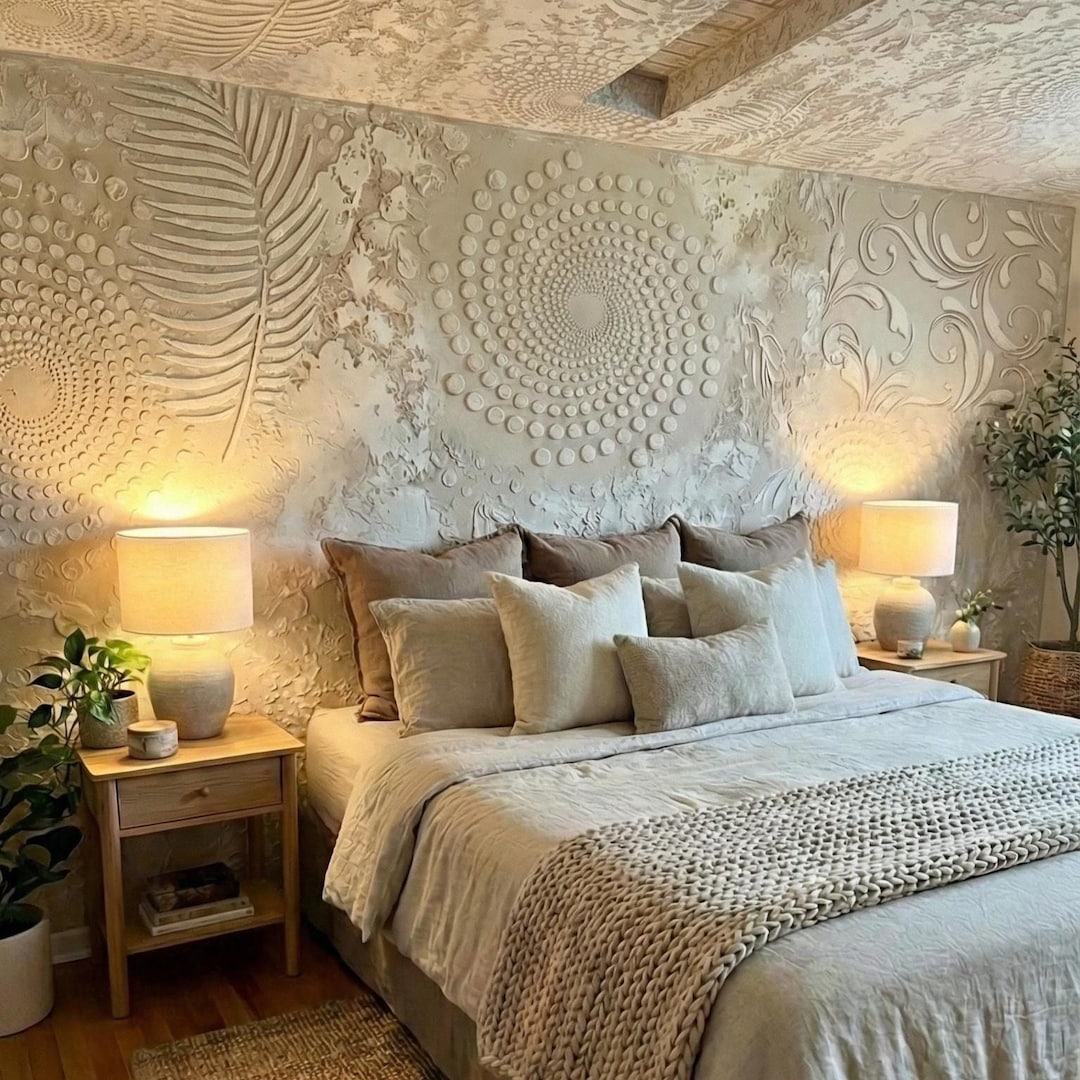 Extra Large Damask and Floral Wall Stencils: Eastern and Nature ...
