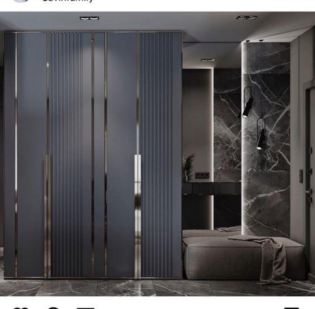 Shiny Silver Wall Molding, Elegant Wall Paneling, Stylish Wall Paneling ...