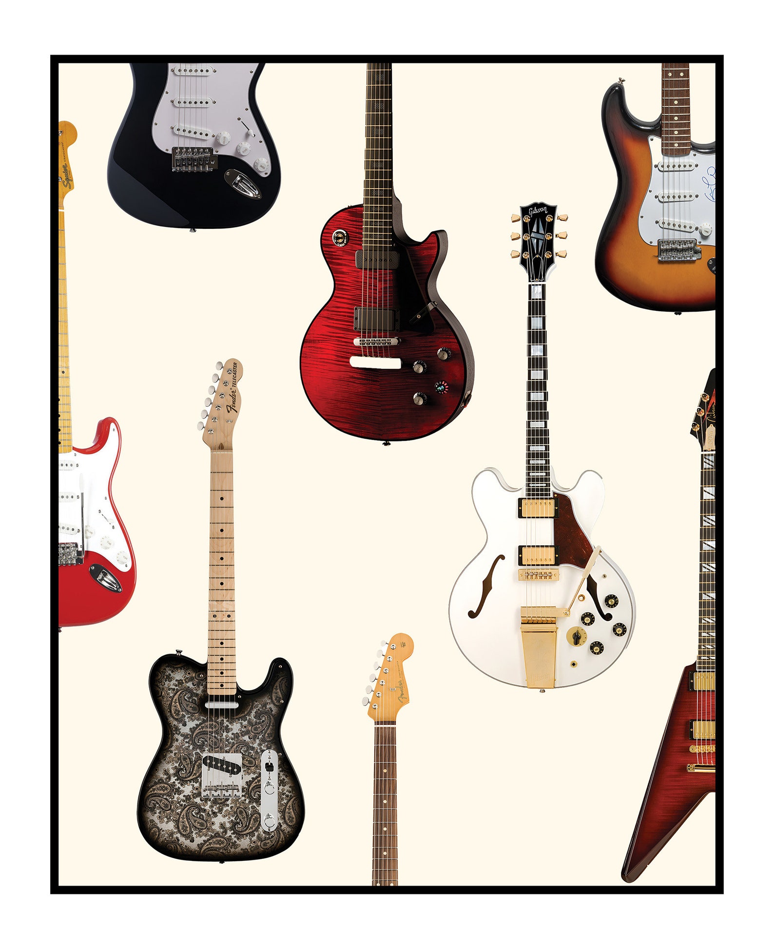 Posterizer 1 Pcs Vintage Guitars Musical Art Collection miscellaneous ...
