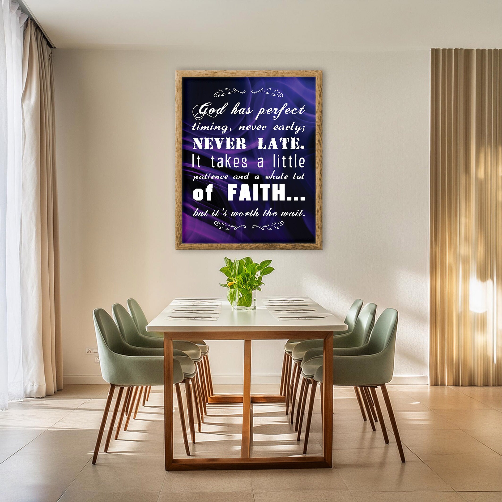 Posterizer 1 Pcs Bible Scripture Gods Perfect Timing religious Posters ...
