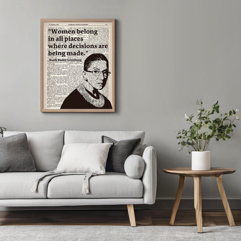Posterizer 1 Pcs - Ruth Bader Ginsburg - Women Belong - Quotes and ...