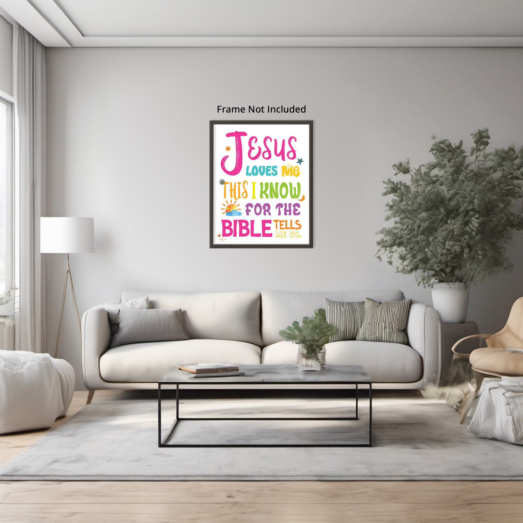 Posterizer 1 Pcs - Jesus Loves Me Bible Verse - Religious Posters ...