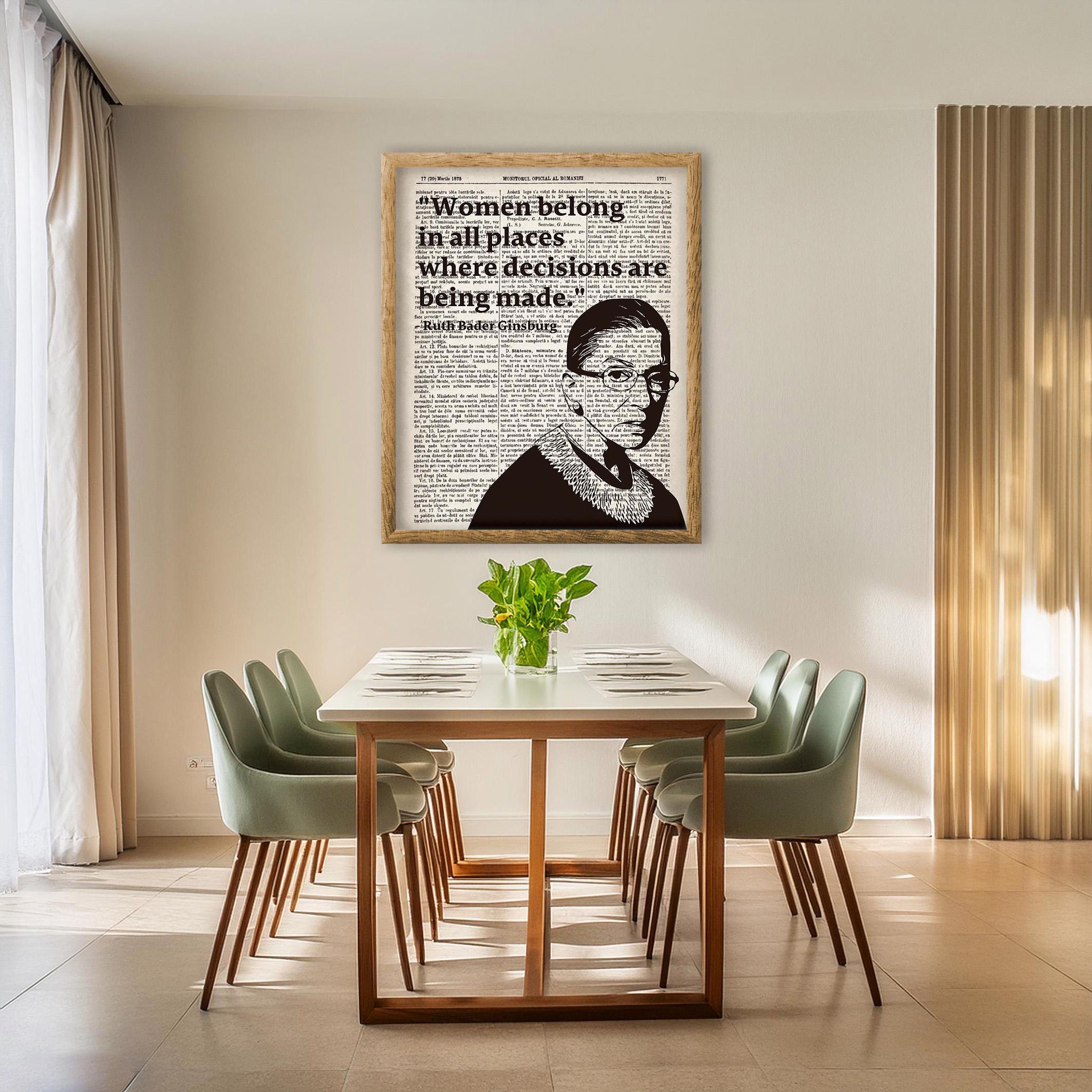 Posterizer 1 Pcs - Ruth Bader Ginsburg - Women Belong - Quotes and ...