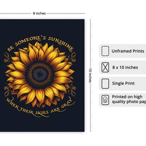 Posterizer 1 Pcs - Be Someone's Sunshine - Sunflower Poster ...