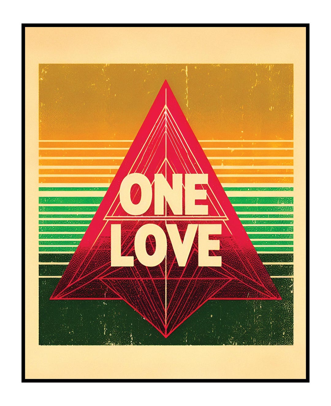 Posterizer 1 Pcs - One Love Poster ,jamaican Inspired Poster - Musical ...