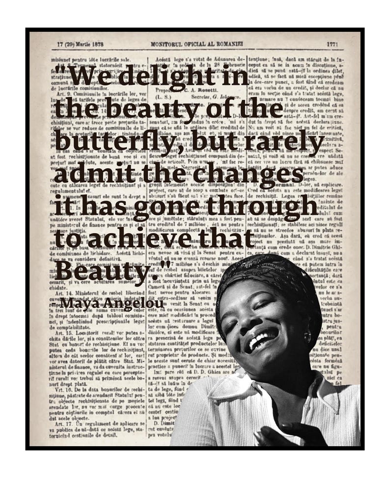 Posterizer 1 Pcs - We Delight in the Beauty - Maya Angelou Quotes and ...