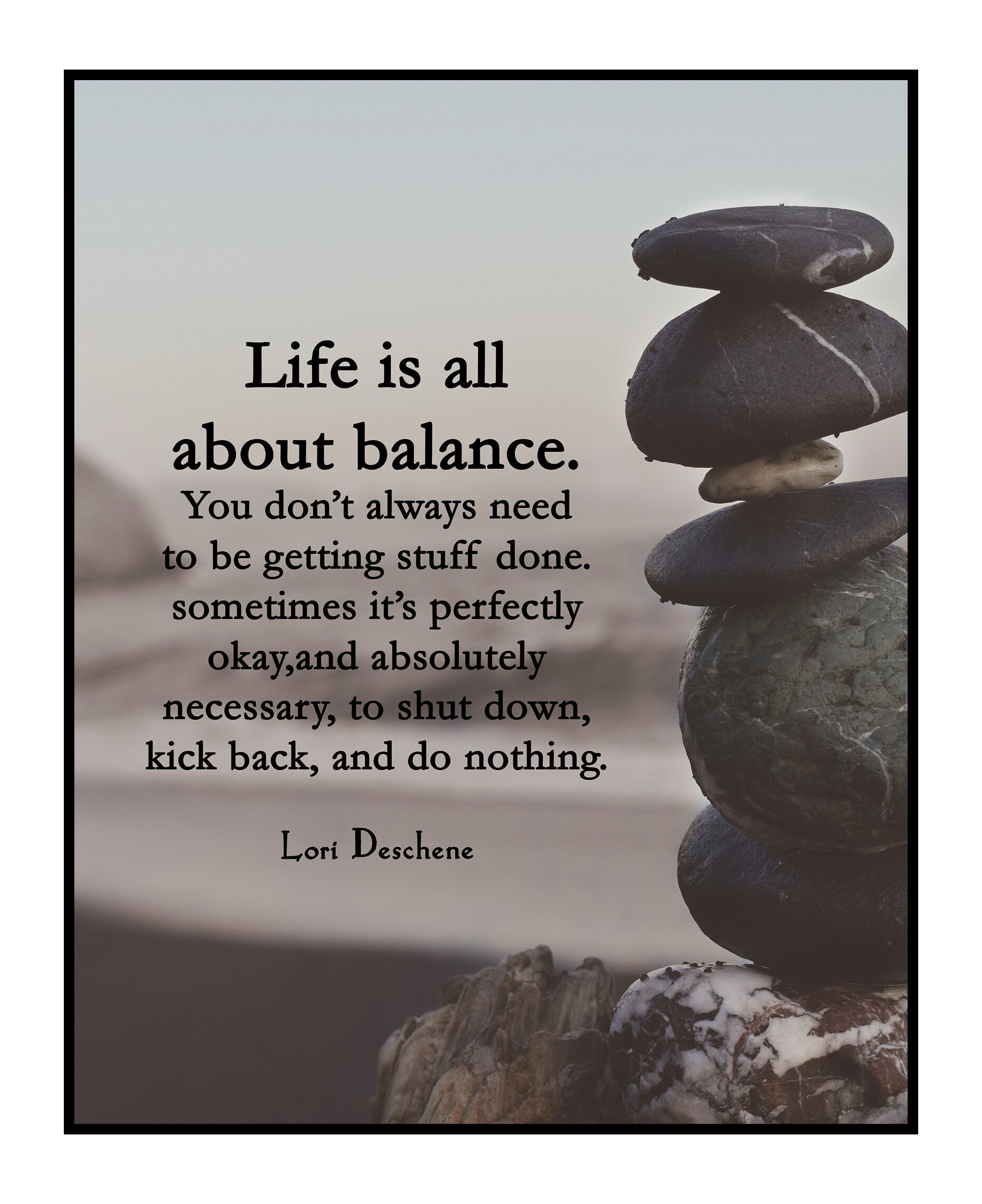 Posterizer 1 Pcs Life is All About Balance Positive Daily Reminder ...
