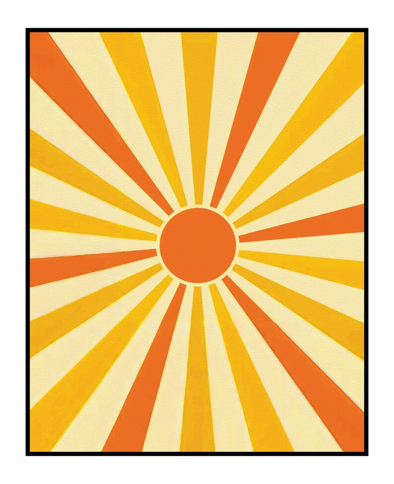 Posterizer 1 Pcs Boho Minimalist Cute Sunshine Abstract & Modern Art ...