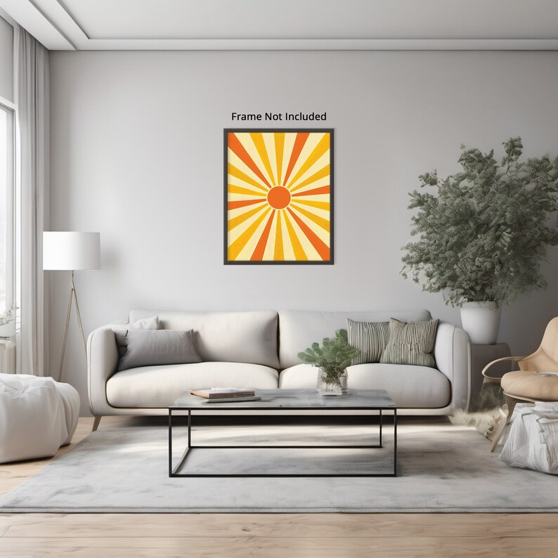 Posterizer 1 Pcs Boho Minimalist Cute Sunshine Abstract & Modern Art ...