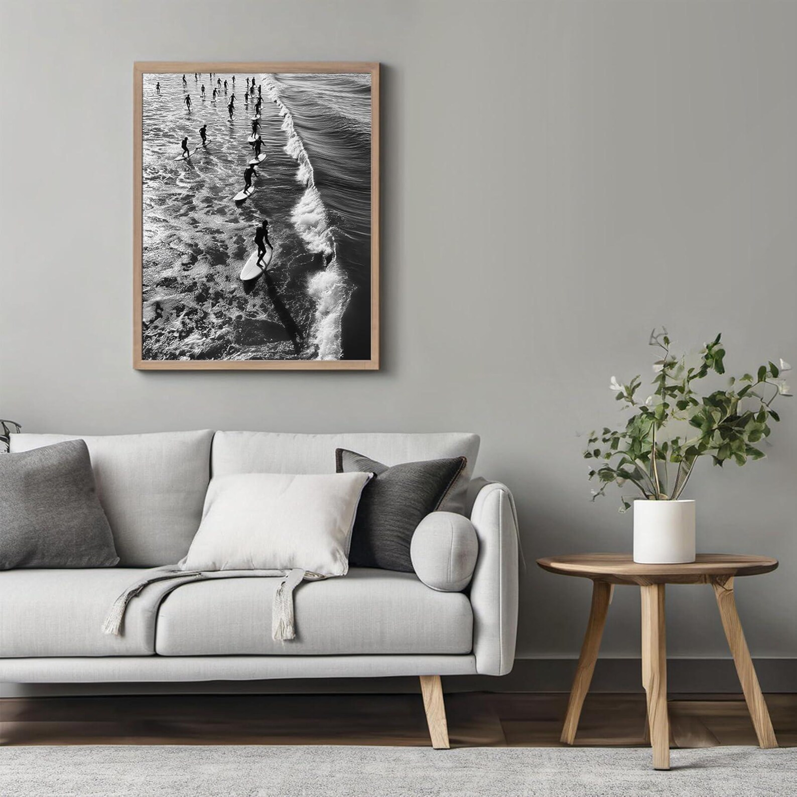 Posterizer 1 Pcs - Black and White Vintage Photo Style Art - Surfing at ...
