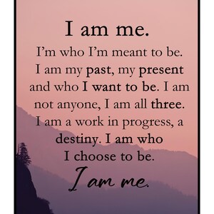 Posterizer 1 Pcs - I Am Me - I'm Who I'm Meant to Be - Quotes and Poems ...