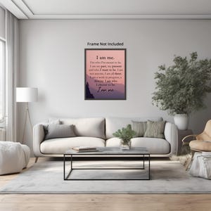 Posterizer 1 Pcs - I Am Me - I'm Who I'm Meant to Be - Quotes and Poems ...