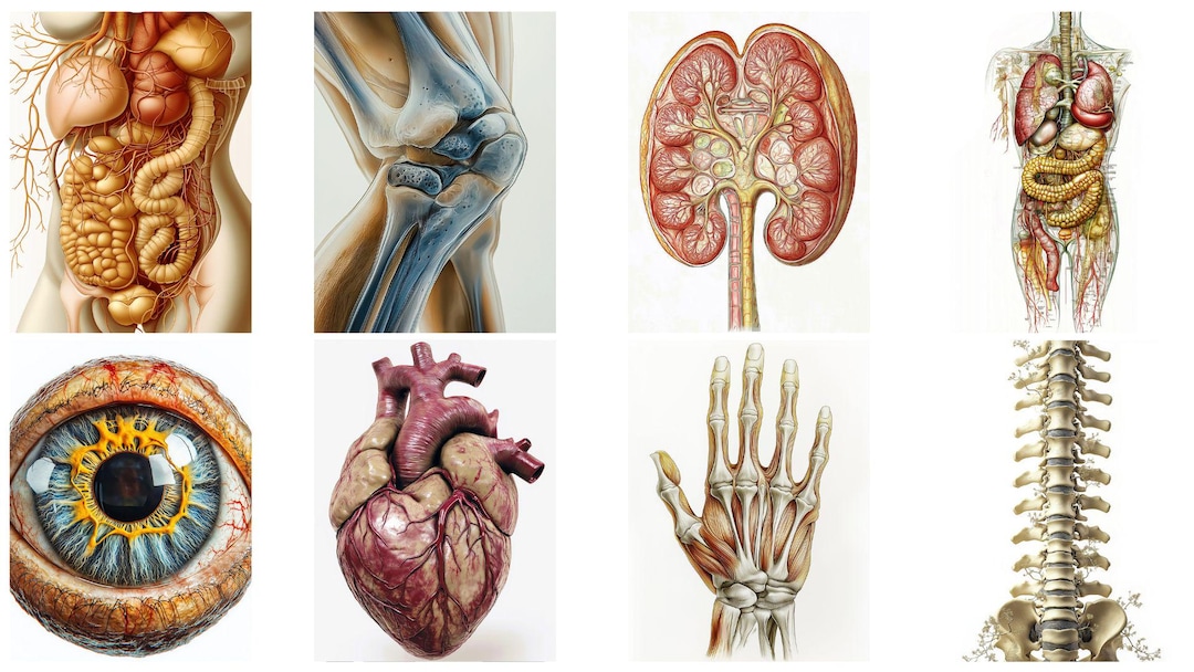 40 Anatomy Posters Set – Educational & Detailed Human Body Prints ...