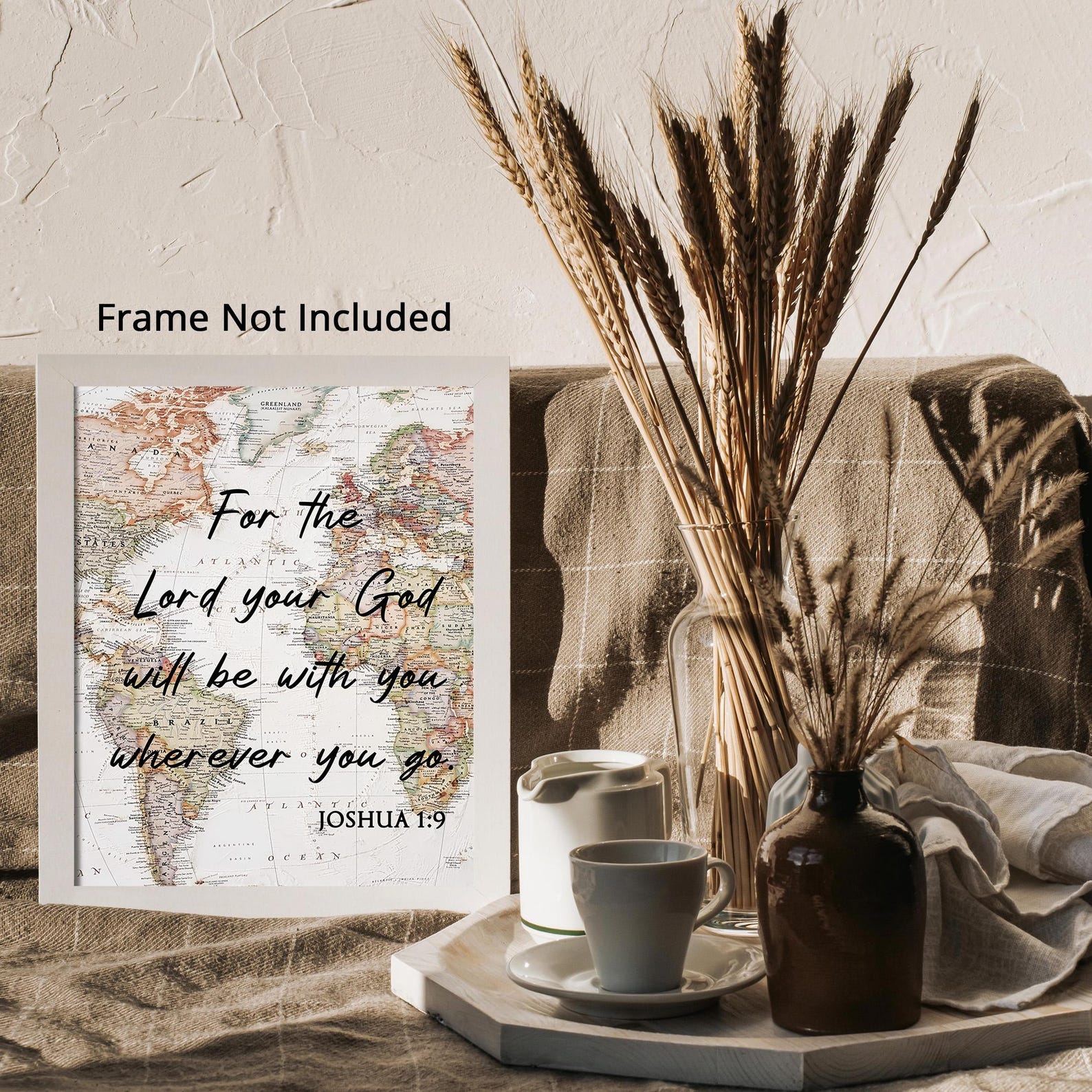 Posterizer 1 Pcs - Joshua 1:9 Bible Verse - the God Will Be With You ...