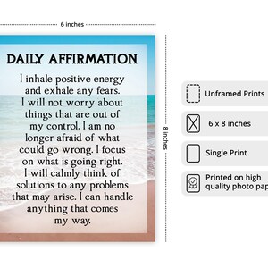 Posterizer 1 Pcs - Daily Affirmations - I Inhale Positive Energy ...