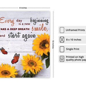 Posterizer 1 Pcs - Every Day is a New Beginning - Encouraging Girly ...
