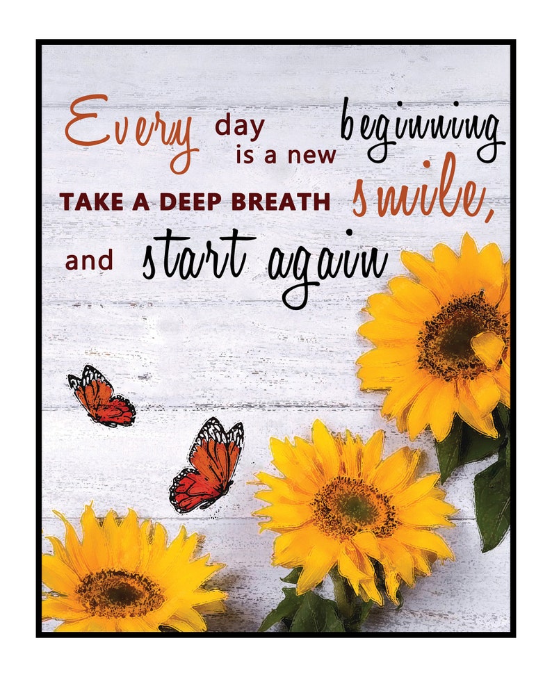 Posterizer 1 Pcs - Every Day is a New Beginning - Encouraging Girly ...