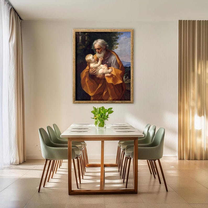 Posterizer 1 Pcs - St Joseph and Child Jesus C - 1635 Painting Poster ...