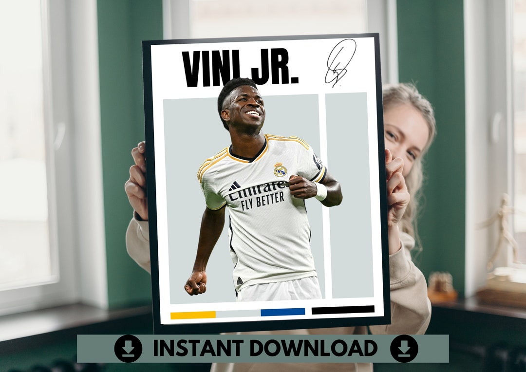 Vinicius Junior Real Madrid Poster-instant Download | High Resolution ...