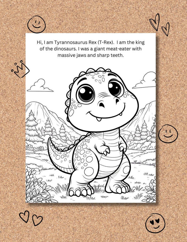 Dinosaurs Coloring Pages Cute Dinosaur Printable Coloring Pages for ...