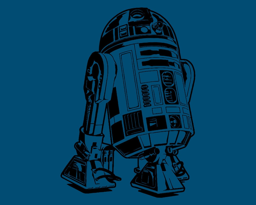R2 D2 Starwars Svg, Star Wars Svg, R2 D2 Vector, R2 D2 Silhouette, R2 ...