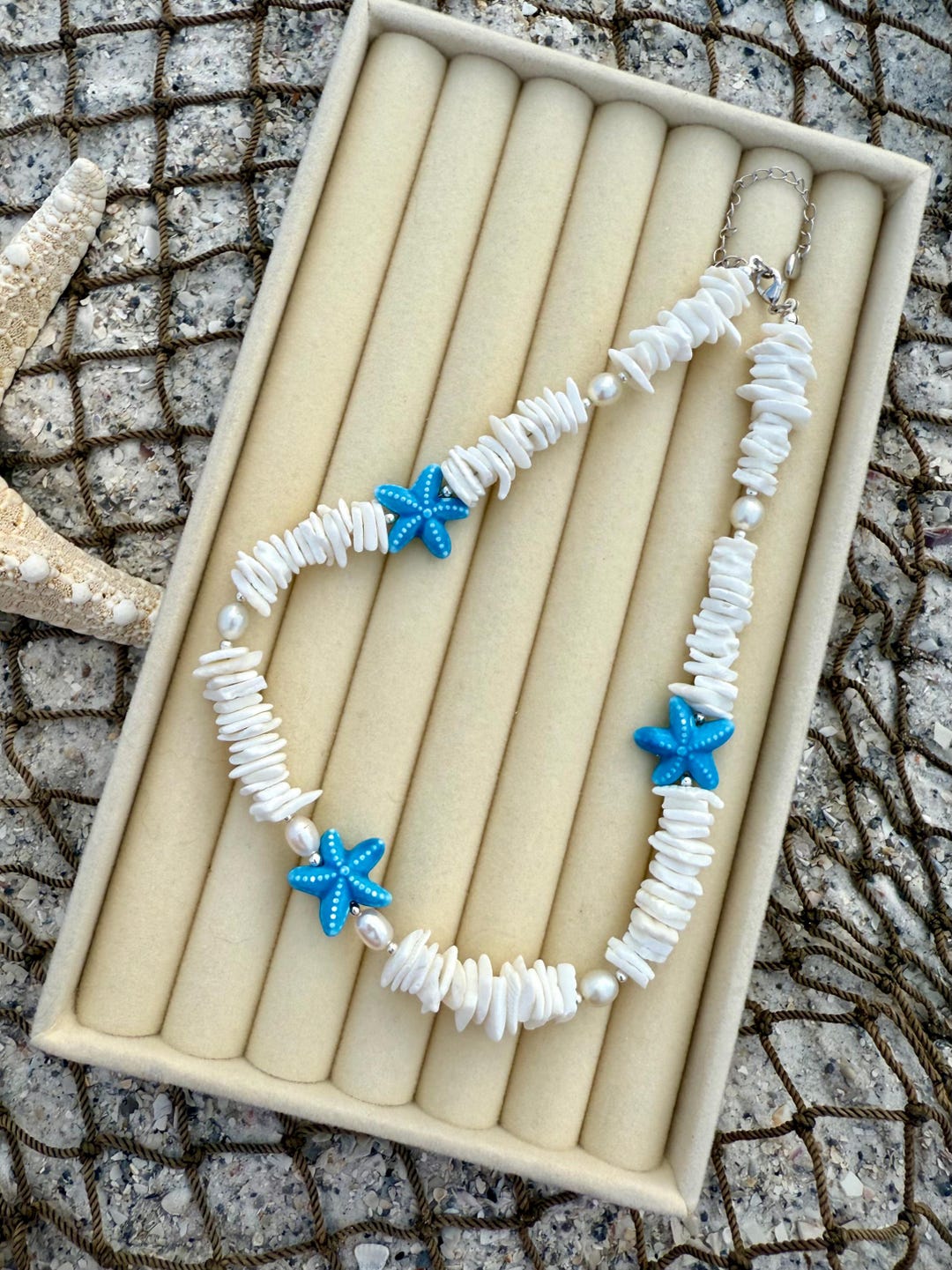 Shell Necklace, Starfish Jewelry, Handmade Florida, Beach Jewelry ...