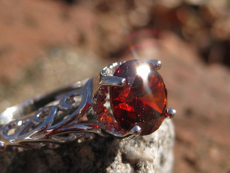 Metaphysical Marry A Vampire 925 Sterling Ruby Ring Romance Passion and ...