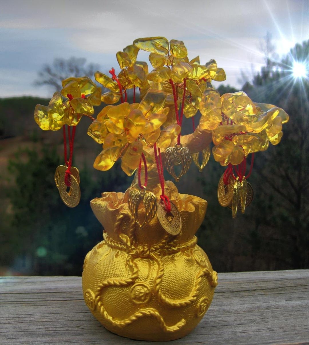 Metaphysical Angelic Golden Money Tree of Prosperity Wealth and ...
