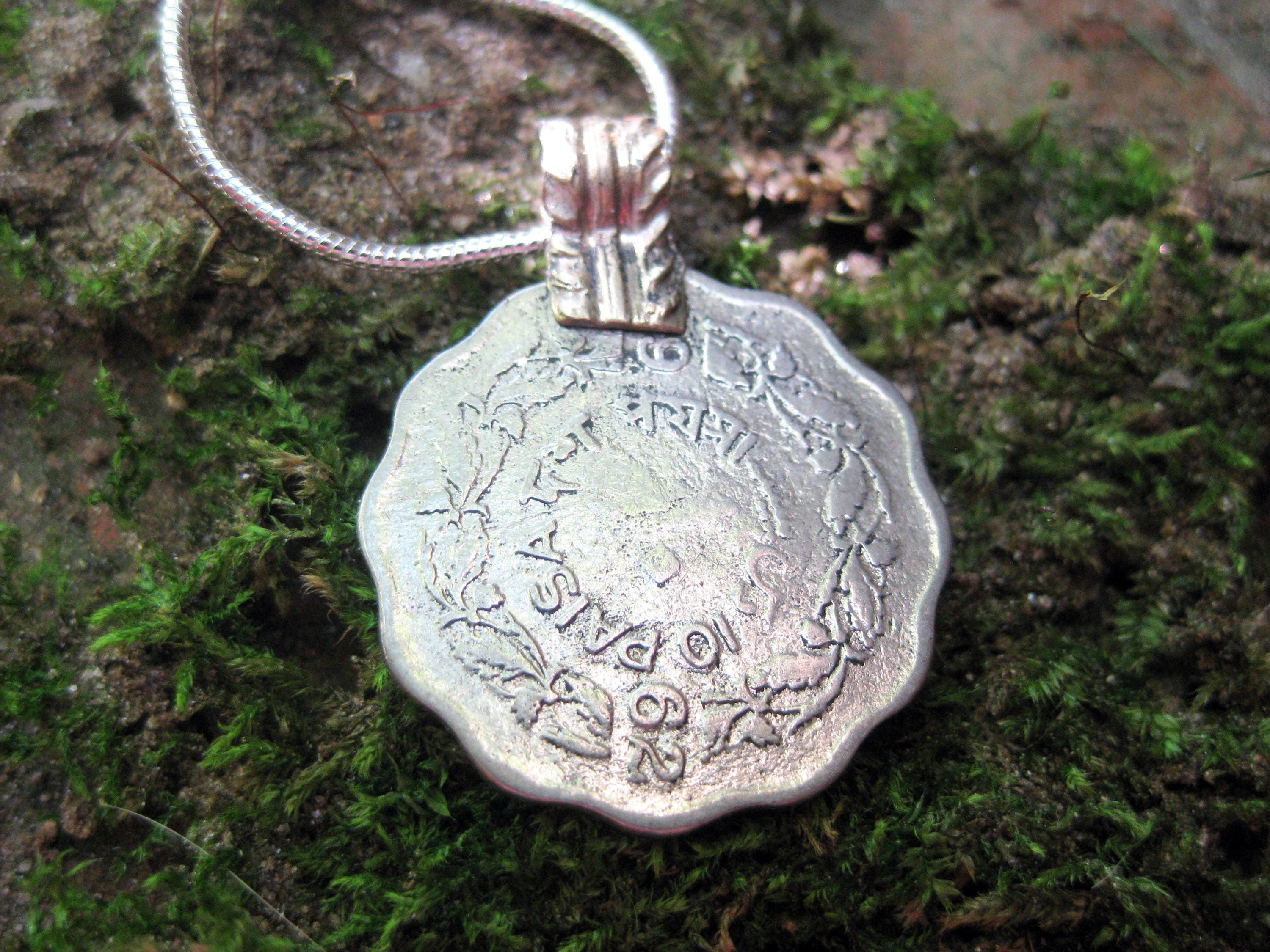 Metaphysical Amulet of Luck and Wealth Antique Coin Necklace - Etsy