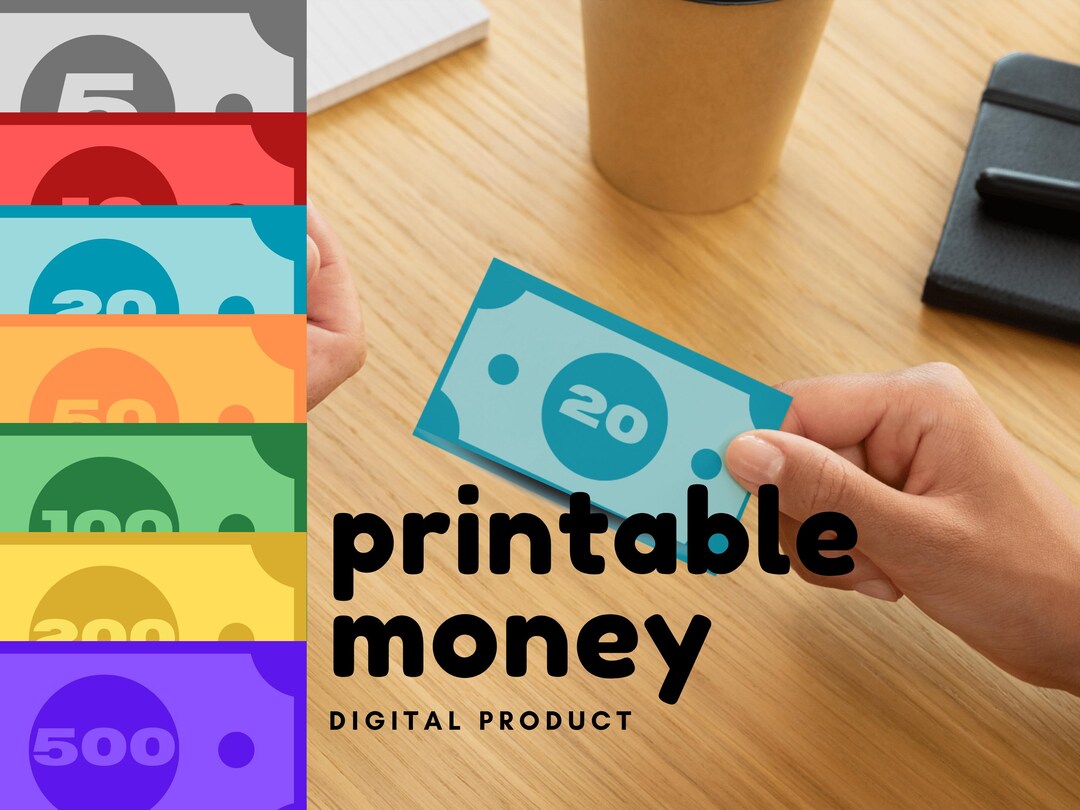 Printable Play Money (+ Coins) - Etsy