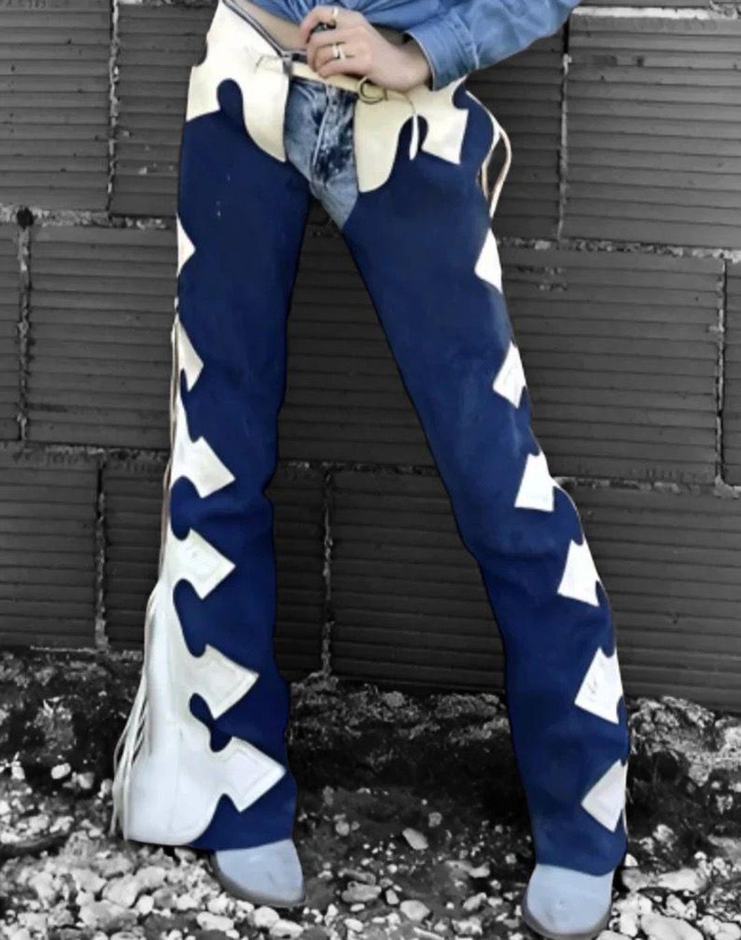 Women 100 % Real Leather Western Cowgirl Style Leather Chap, Women ...