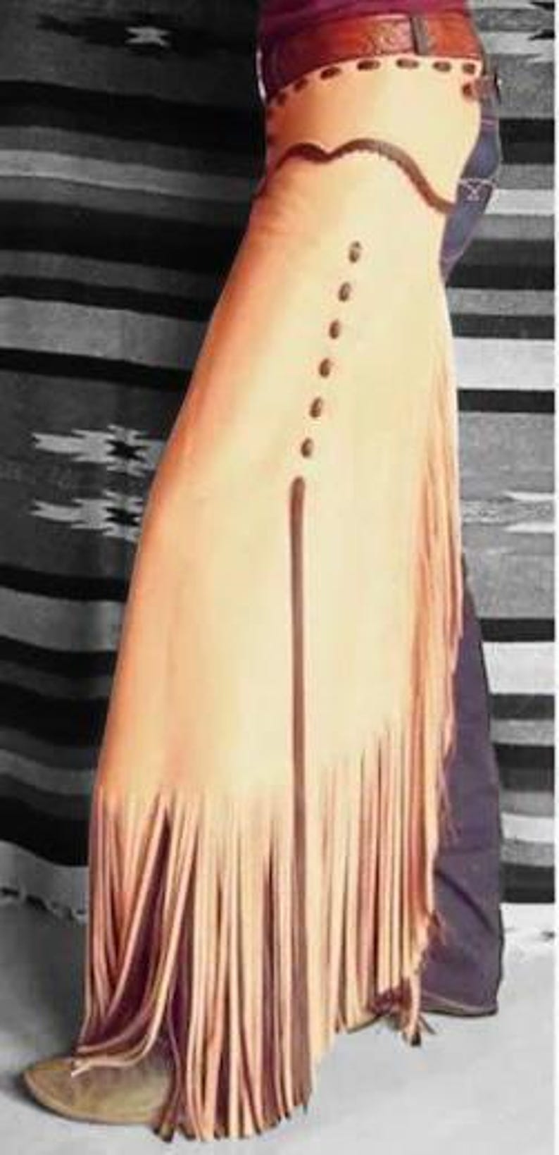 Womens Suede Leather Chap: Western Cowgirl Fringed Riding Chap - Etsy