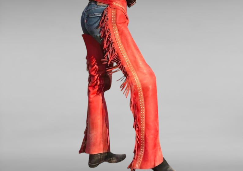 Fringed Suede Leather Cowgirl Chaps: Women's Western Rodeo Wear - Etsy