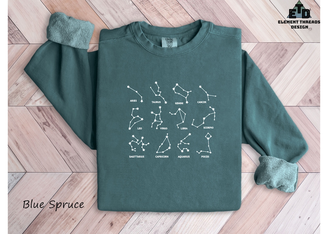 Minimalist Zodiac Constellation Sweatshirt, Zodiac, Astrology ...