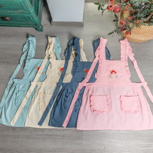Personalized Kids Apron, Hand Embroidery Apron, Cooking Apron, Cute ...