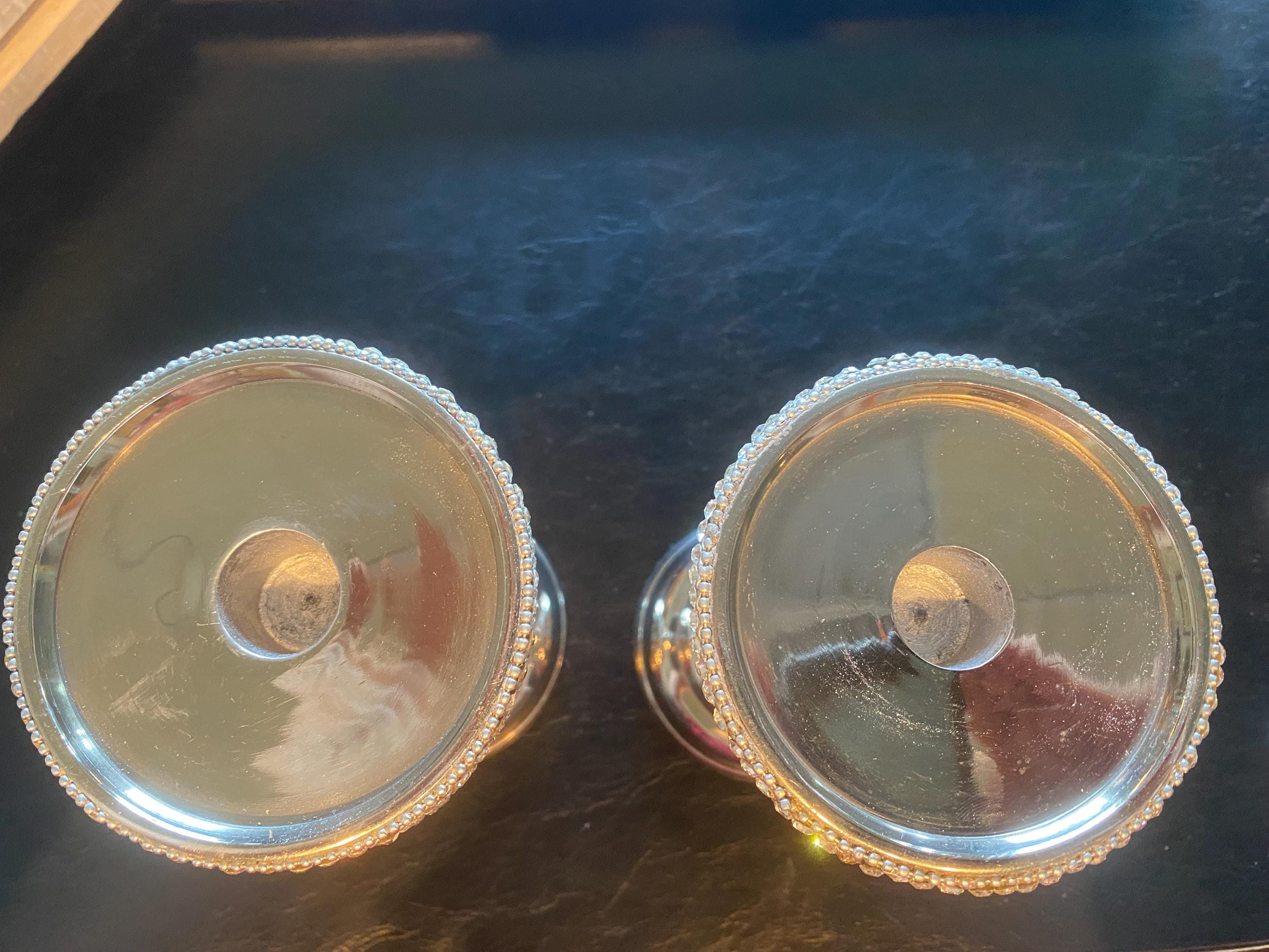 Silver Color Candlesticks, Unique, Fancy - Etsy