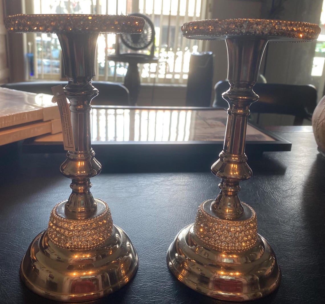 Silver Color Candlesticks, Unique, Fancy - Etsy