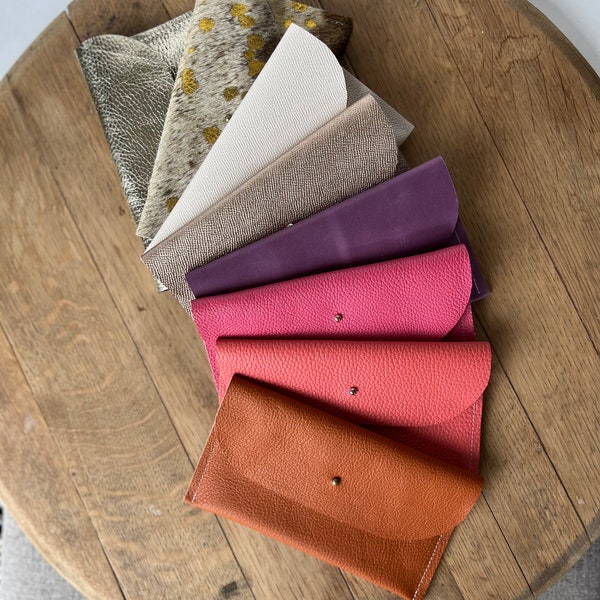 Leather Fold Over Wallet - Etsy